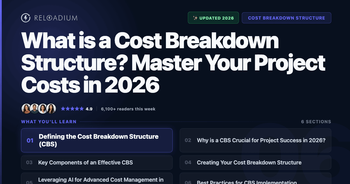 Cost Breakdown Structure Guide 2026